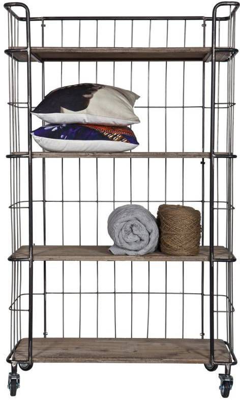 BePureHome Trolley kast 'Giro' Large, kleur grijs - Meubelmooi.nl